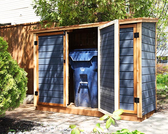 Triple Bin Storage Shed for Garbage Bins & Recycling Bins | Redwood Sheds