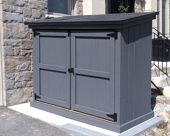 Triple Bin Storage Shed for Garbage Bins & Recycling Bins | Redwood Sheds